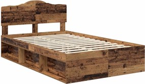 Rám postele Staré dřevo 120 x 200 cm Masivní borové dřevo 3412923