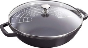 Staub WOK se skleněnou poklicí 30 cm, černá