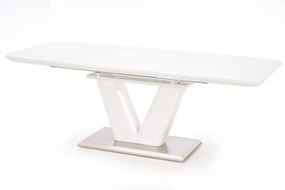 Jídelní rozkládací stůl MISTRAL –⁠ 160x90x77 (+60), kov, bílý