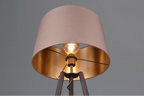 Černá stojací lampa s poličkou (výška 152 cm) Colette – Reality