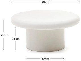 Kulatý zahradní odkládací stolek ø 90 cm Addaia – Kave Home
