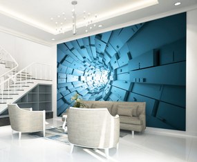 Malvis ® Tapeta Abstrakt tunel modrý Vel. (šířka x výška): 216 x 140 cm