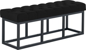 Lavice Amun látka černá konstrukce 120 cm