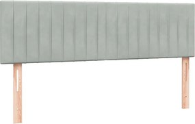 Box spring postel s matrací světle šedá 160x210 cm samet 3317697