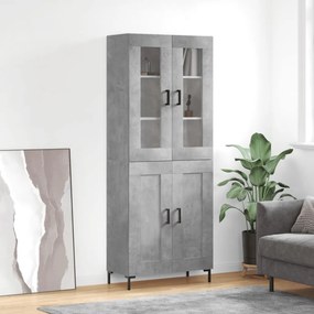 Skříň highboard betonově šedá 69,5x34x180 cm kompozitní dřevo 3198341
