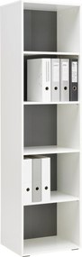 XXXLutz REGÁL, antracitová, bílá, 50/185,6/40 cm Hom`in - Knihovny - 001803069058