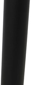 Stojací venkovní svítidlo černé s čirou koulí 100 cm IP44 - Sfera
