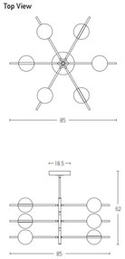 Zambelis 2002 - LED Lustr na tyči LED/45W/230V