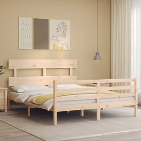Rám postele s čelem 90 x 200 cm masivní dřevo