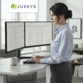 Juskys Elektricky výškově nastavitelný stůl Office Stand Barva: černá, Velikost: 140 × 60 cm