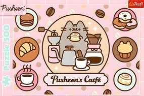 TREFL Puzzle Pusheen v kavárně / 500 dílků / 48 x 34 cm