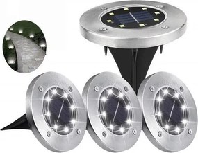 Zaparkorun Solární zahradní LED světla - 8 LED - studená bílá - 8 ks