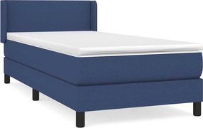 Box spring postel s matrací modrá 80x200 cm textil 3129511