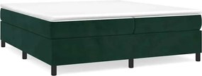 Box spring postel s matrací tmavě zelená 200x200 cm samet 3144702