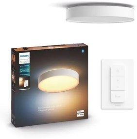 Philips HUE LED White Ambiance 41166/31/P6 Devere L koupelnové stropní svítidlo 33,5W 4300lm 2200-6500K IP44 42,5cm bílé stmívatelné BlueTooth + HUE Switch Philips HUE inteligentní osvětlení