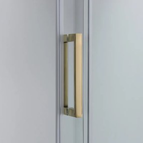 BPS-koupelny Posuvné sprchové dveře HYD-PD03C 110 zlaté/transparent pro instalaci do niky