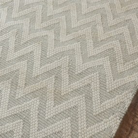 Asra, Kusový ručně tkaný koberec Woolen 5 White, 150x240, bílá, ložnice