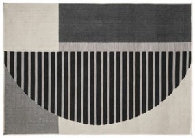 Šedý koberec GEO RELIEF 120 x 170 cm