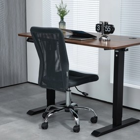 Ergonomická kancelářská židle Vinsetto s nastavitelnou výškou, manažerská židle s chromovou základnou, 360° otočná, potah z síťoviny, tmavě šedá | Aos