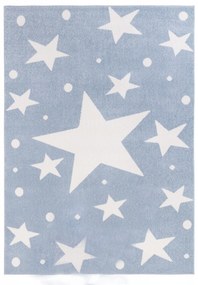 Family F.  Modrý kusový koberec hvězdy / hvězda různé rozměry Rozměr: 120x170cm