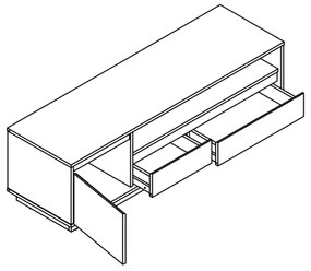 Sconto TV komoda MILTON RTV 140 dub sonoma