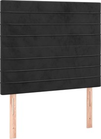 Box spring postel s matrací černá 80 x 200 cm samet 3137871