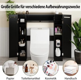 Costway Police nad záchodem Samostatně stojící koupelnová skříňka