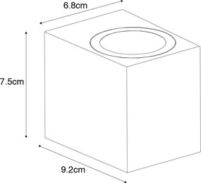 Chytré venkovní nástěnné svítidlo černé IP65 vč. Wifi GU10 50mm - Baleno