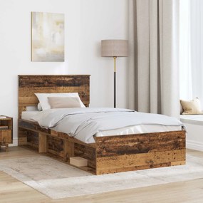 Rám postele Staré dřevo 100 x 200 cm Masivní borové dřevo 3410643