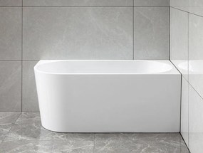 Aqualine Aqualine, TIBERA R rohová stojící vana 140x70cm, bílá, E1055