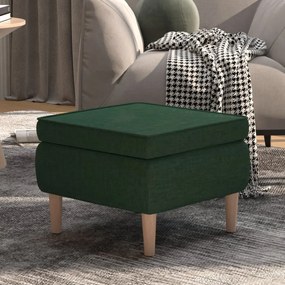 Stolička s dřevěnými nohami tmavě zelená textil - Default Title