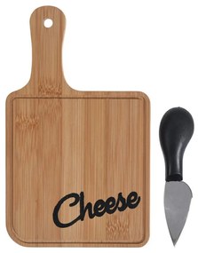 Excellent Houseware Sada na krájení sýrů Cheese, bambus, 20x12 cm