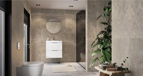 Bílá lesklá závěsná skříňka pod umyvadlo 61x65 cm Celano – Germania