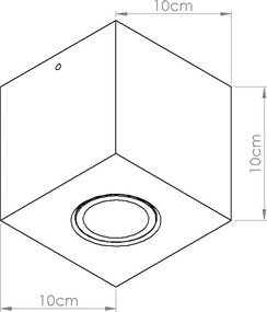 Sollux Lighting Stropní lampa QUAD betonová béžová