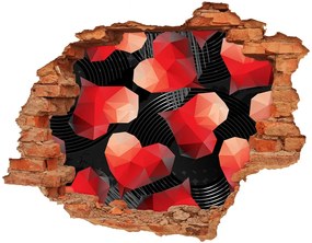 Wallmuralia Fotoobraz díra na stěnu Geometrické srdce 90x70 cm