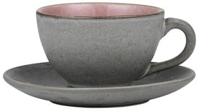 Růžový/šedý keramický šálek na cappuccino 240 ml Gastro Grey/Light Pink – Bitz
