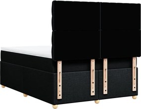 Box spring postel s matrací černá 160x200 cm textil 3291340