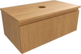 Koupelnová skříňka s krycí deskou SAT Evolution 78x30x44,5 cm dub medový mat SATEVO80DMD