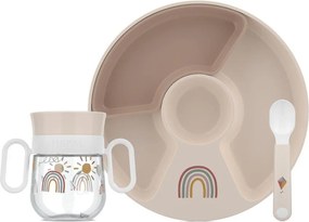 Plastová dětská jídelní sada 3 ks Sunshine &amp; Rainbow – Mepal