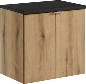 Comad Koupelnová skříňka pod deskové umyvadlo Nova Oak 60 dub coast evoke/černá