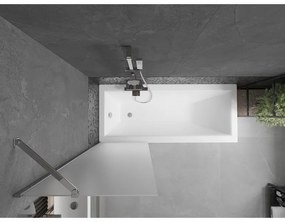 Mexen Next, vanová zástěna 1-křídlová 60 x 150 cm, fixní křídlo, 6 mm námraza sklo, chromový profil, 895-060-000-00-30-01