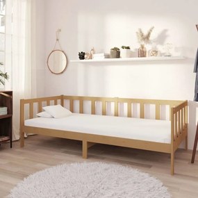 vidaXL Denní postel s matrací 90 x 200 cm masivní borové dřevo [3083610] Barva: medová hnědá