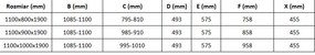 Mexen Omega 3-stěnový sprchový kout 110x90 cm, 8mm čiré sklo - chromový profil, 825-110-090-01-00-3S