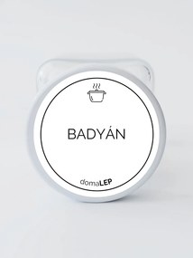 Samolepka na kořenky BADYÁN bílá 5 cm základní písmo