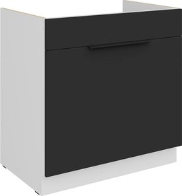 ARIA bc | dolní skříňka 80 ZL 1S dřezová | 80 cm | PREMIUM BOX | bílá/černá