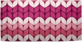 Sablio Ručník Střídajíci růžové pletení - 50x100 cm