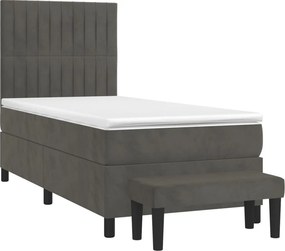 vidaXL Box spring postel s matrací 80 x 200 cm samet [3137930] Barva: Růžová