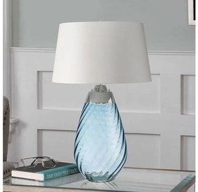 Elstead LENA-TL-L-BLUE-OWSS-LED Stolní lampa LENA 1xE27/40W/230V 74cm modrá/bílá