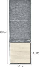 Škrabací podložka PawHut sada 2 kusů pro kočky, sisalový škrabací koberec šedý 130x45x03cm, ochrana pohovky pro křeslo a gauč | Aosom.de