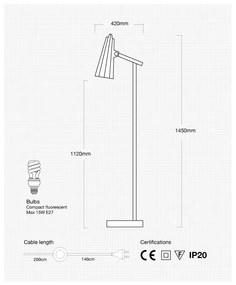 Himmee FSNW145Filly Stojací lampa, bílá